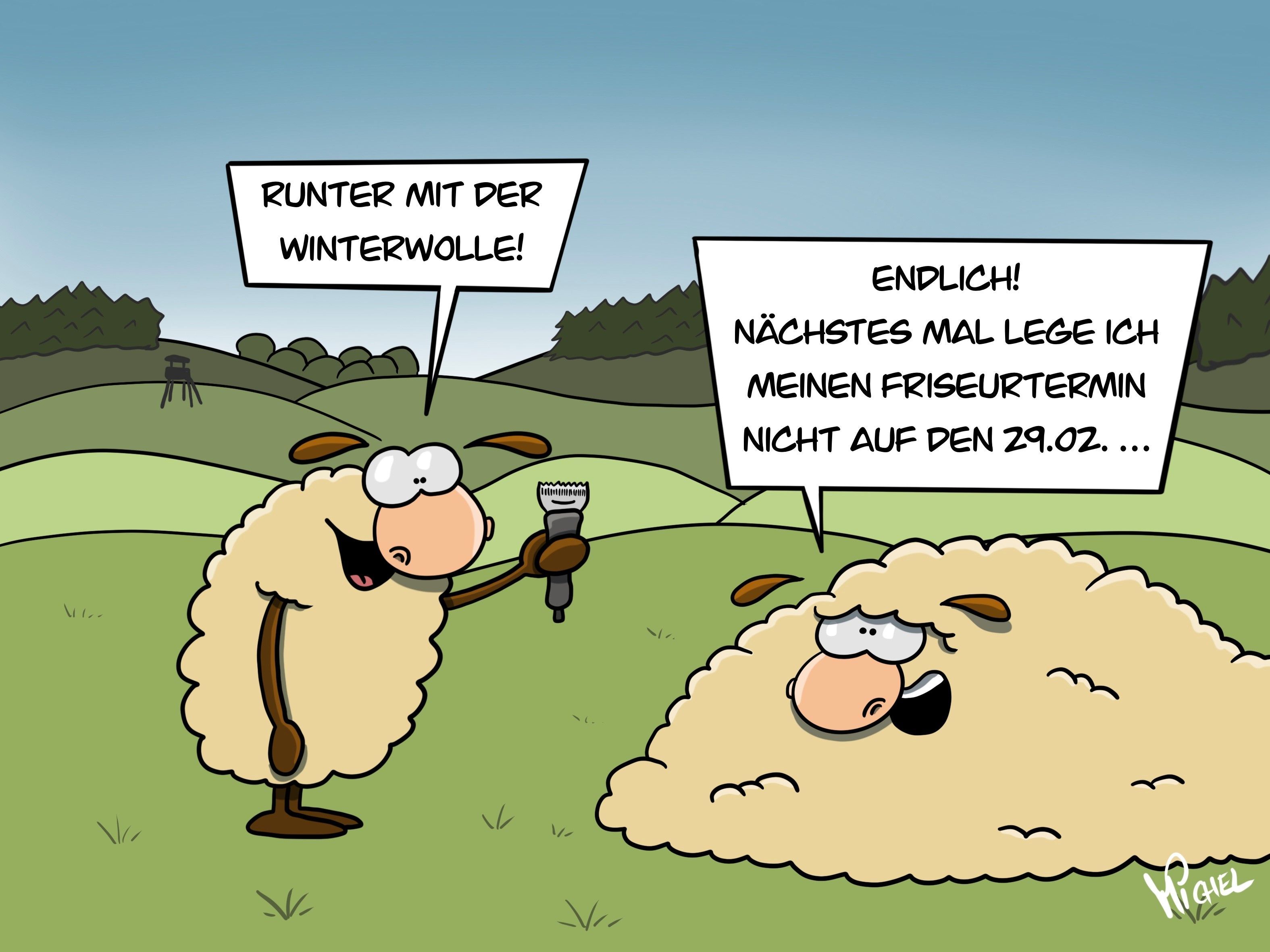 Oberberg-Cartoon: Auch Schafe gucken die EM im Rudel | Kölner Stadt ...